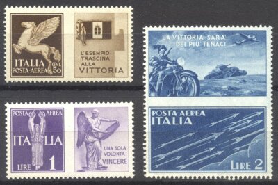 ITALY #C13, 16-17 var SCARCE Mint NH - 1930 Airmails w/ Labels | eBay