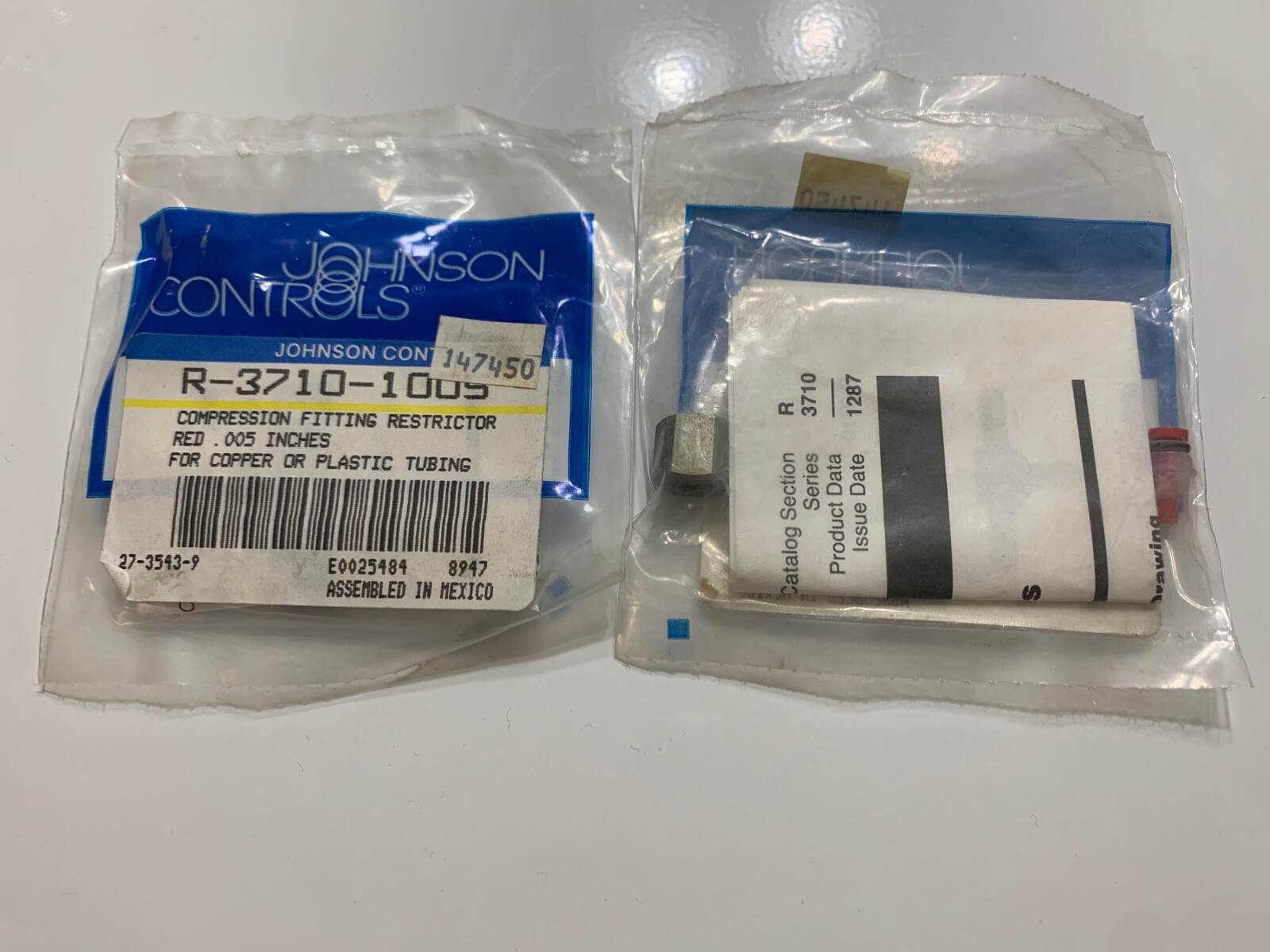 New OEM Johnson Controls R-3710-1005 Restrictor Red .005, 2 Pc | eBay
