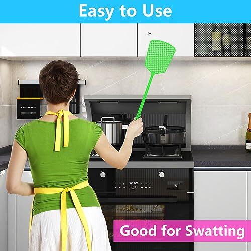 Fly Swatter5 Pack Plastic Heavy Duty Manual Fly Killer Long Handle ...