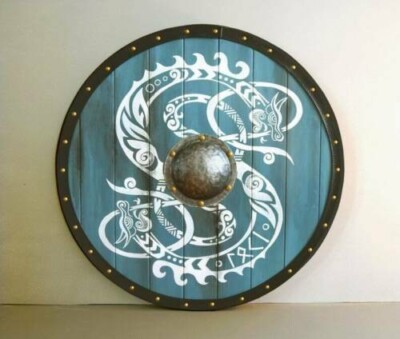 Medieval Shield Viking Shield 24"or 30" Wooden Shield Heavy Metal ...