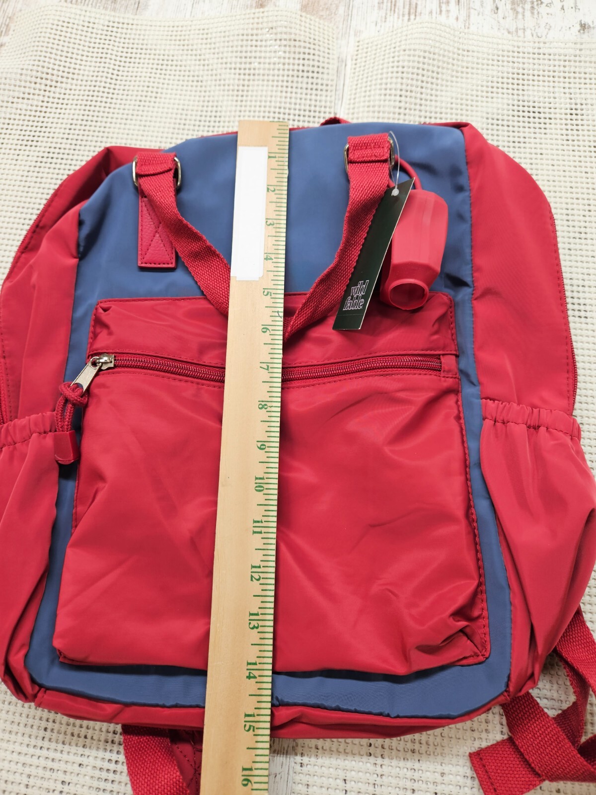 Wild Fable Full Square Backpack Red/Blue | eBay