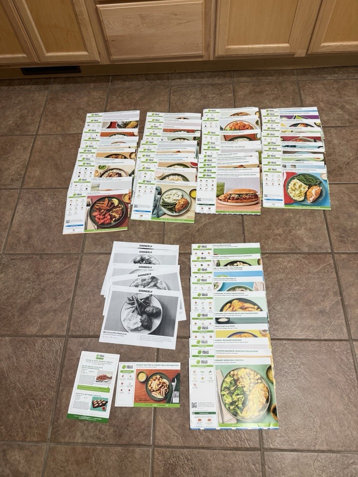 Lot of 55 Hello Fresh Recipe Cards Dinner Meal Supper Food Ideas | eBay