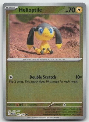 Helioptile - Common Reverse Holo ME01: Mega Evolution 052/132 NM | eBay