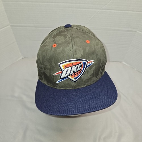 Oklahoma City Thunder CamoHat OKC Mitchell & Ness NBA Snap Logo Kevin Durant Euc 886836420348| eBay