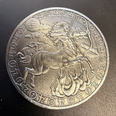 Constellation Zodiac Astrology Sagittarius Silver Plated Commemorative ...