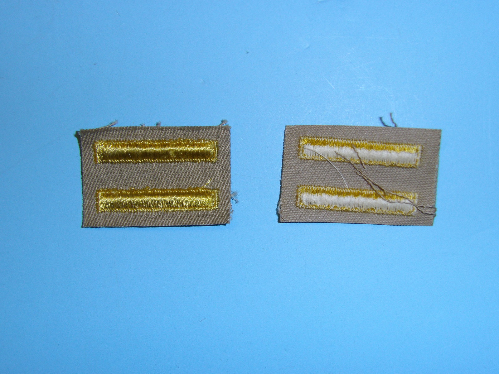 b1654-2 WW 2 US Army Overseas Bars EM style 2 bars khaki | eBay