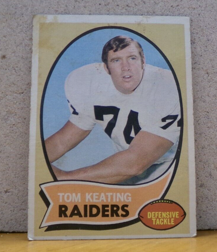 AUCTION 549 - FOOTBALL CARD VINTAGE 1970 TOM KEATING RAIDERS DEFENSIVE ...