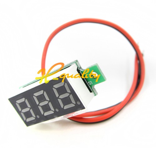 0.28" DC Digital Voltmeter Panel Mount LED Voltage Volt Meter Red 2.5 ...