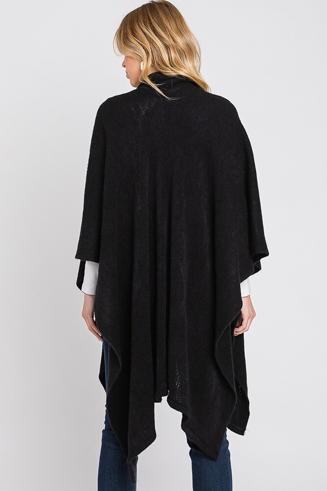 Anthropologie Style Women's Soft Cape with Attached Scarf with Neckline ...