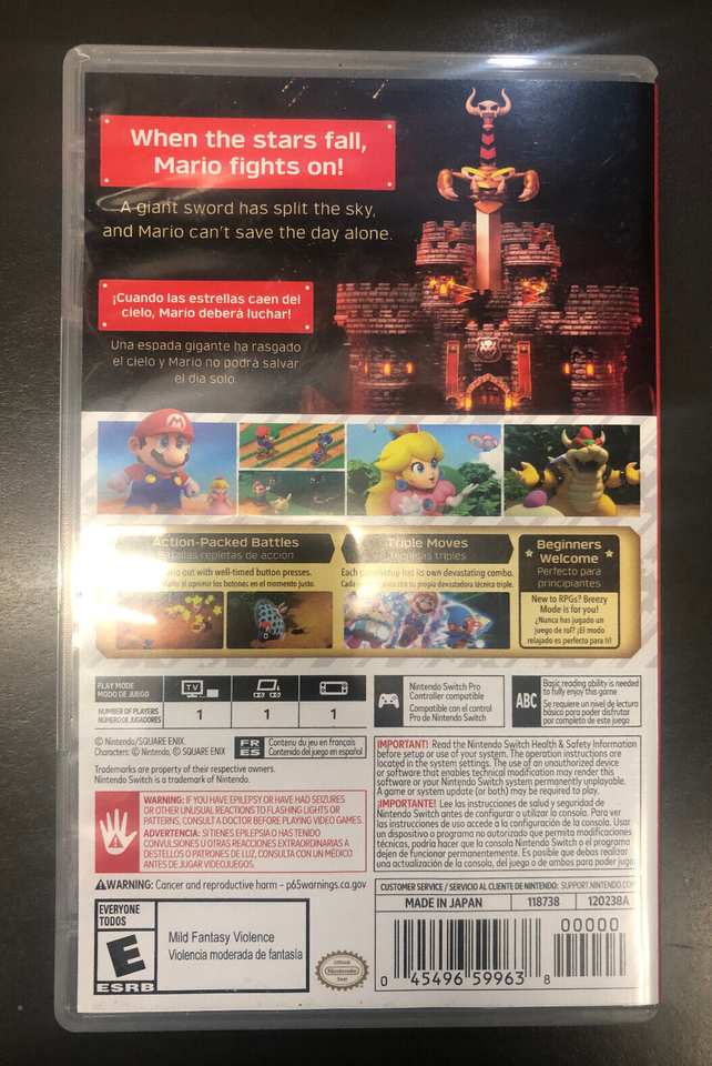 Super Mario Bros RPG Remake - Nintendo Switch Complete CIB 45496599638 ...