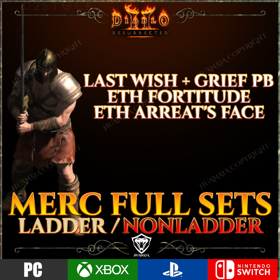 D2R MERCENARY FULL GEAR DIABLO 2 RESURRECTED ROTW WARLOCK ROTW XBOX PS ...