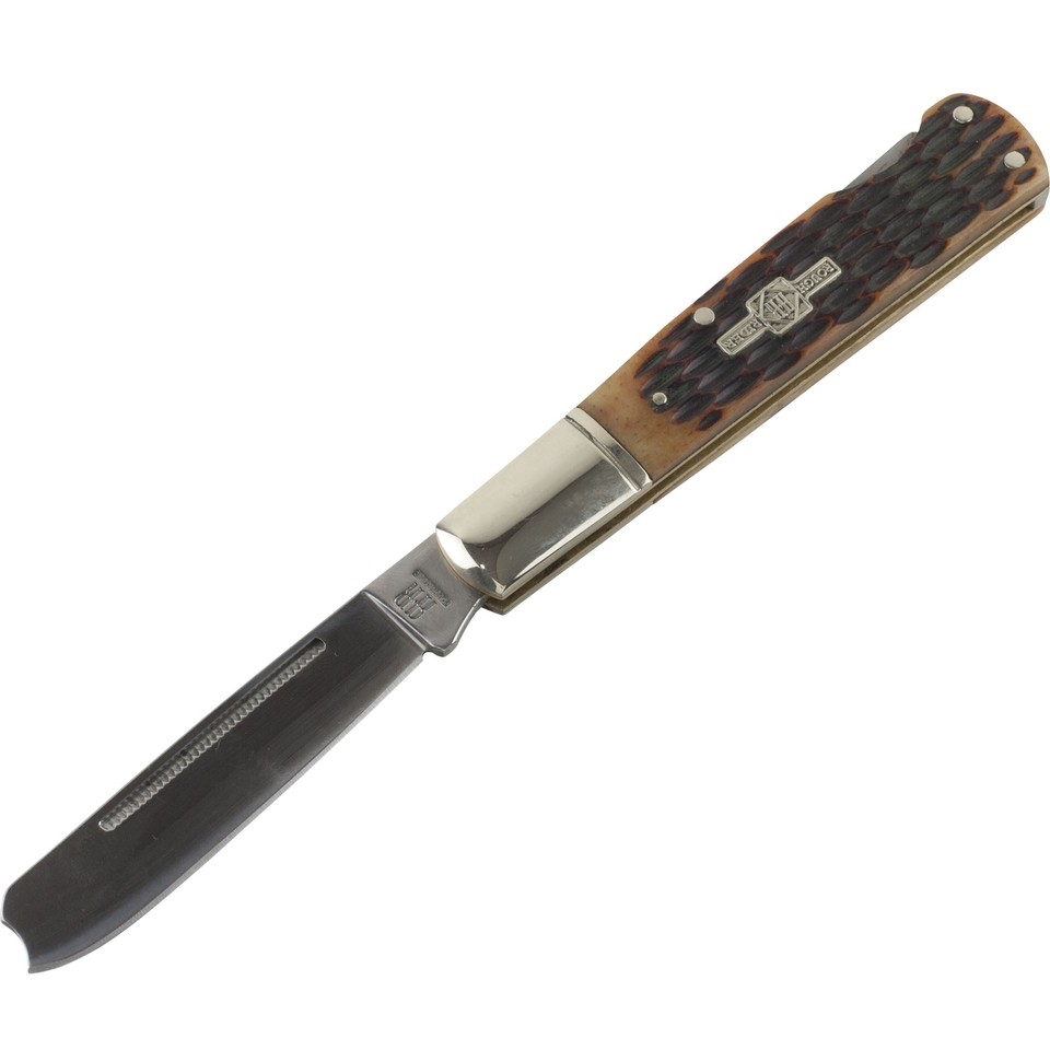 Rough Rider Amber Jigged Bone One Arm Lockback Folding Pocket Knife ...