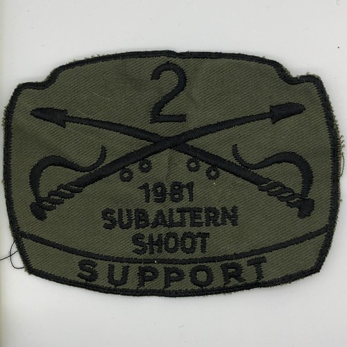 US Army Subaltern Shoot Support Patch 1980 Vintage Tank Gunnery ...