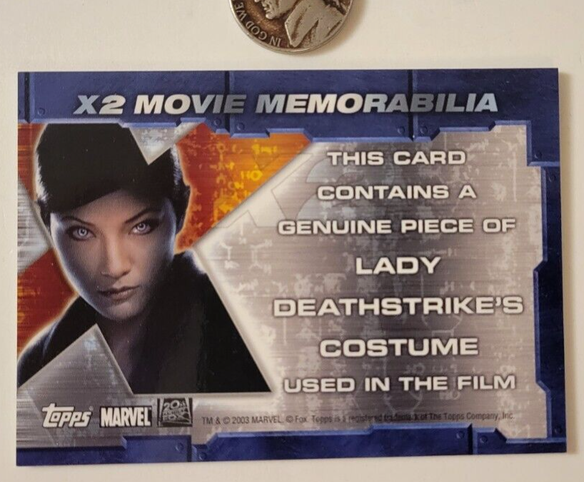 LADY DEATHSTRIKE 2003 X-MEN UNITED Marvel COSTUME MEMORABILIA CARD X2 ...