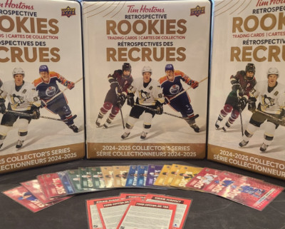 💥2025 UD TIM HORTONS ROOKIE RETROSPECTIVE HOCKEY CARDS U PICK! GREAT ...
