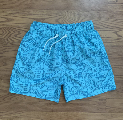 Mr. Beast “Graffiti Beast” Shorts Men Small Feastables Chubbies Poly ...