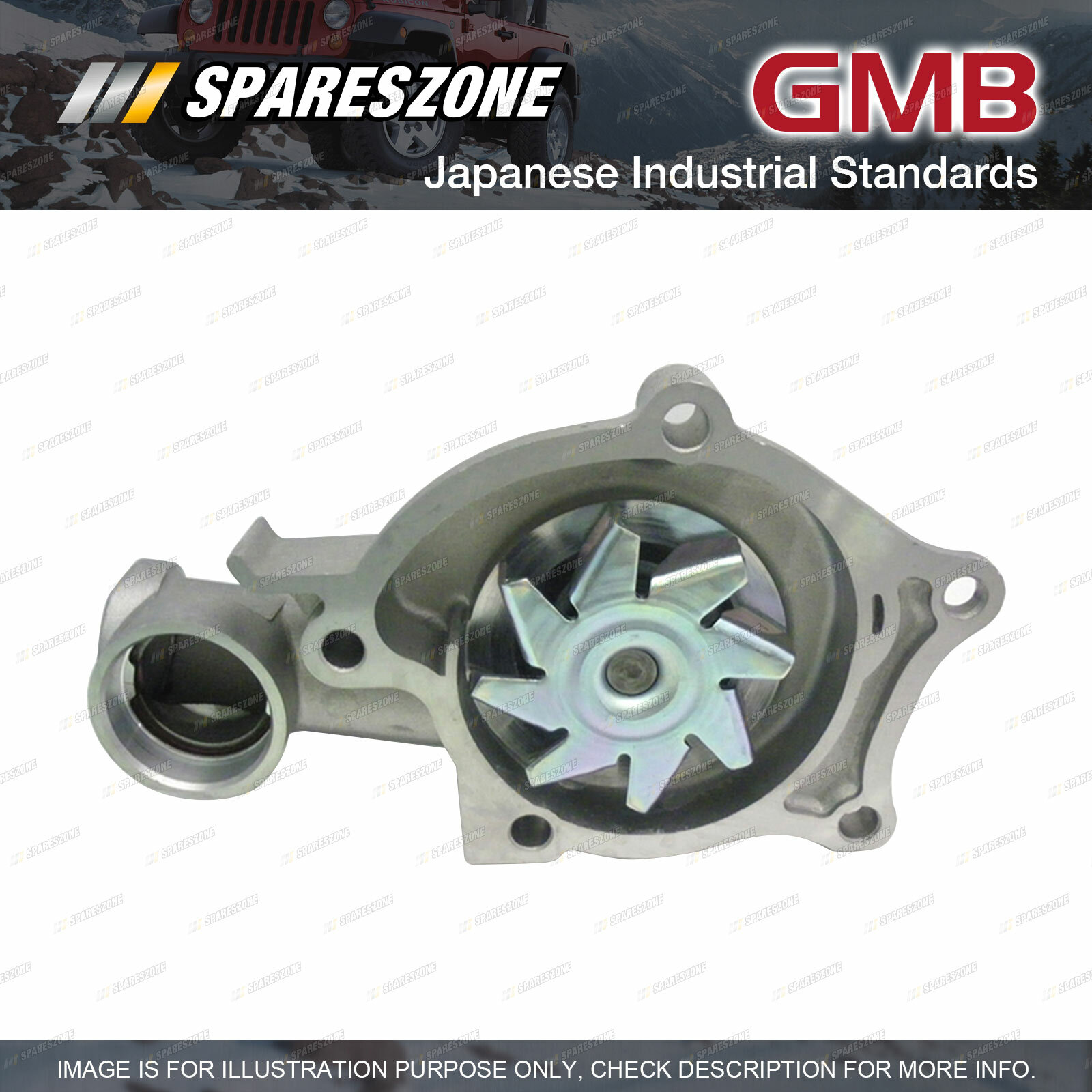 GMB Water Pump for Mitsubishi Lancer CB 1.6L 4G61 DOHC 16V 09/1990-09/ ...