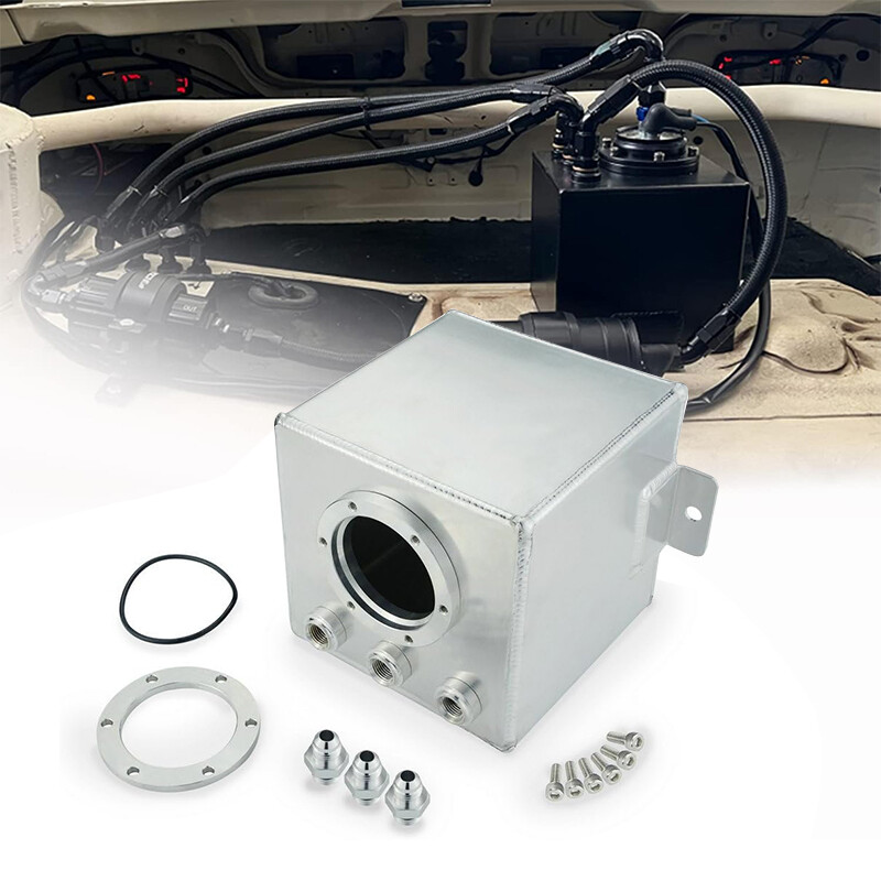 2L High Flow Swirl Fuel Surge Tank AN6 Aluminum w/ 044 External Fuel ...