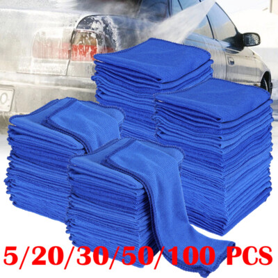 100 Pack Microfiber Cleaning Cloth No-Scratch Rag Car Polishing ...