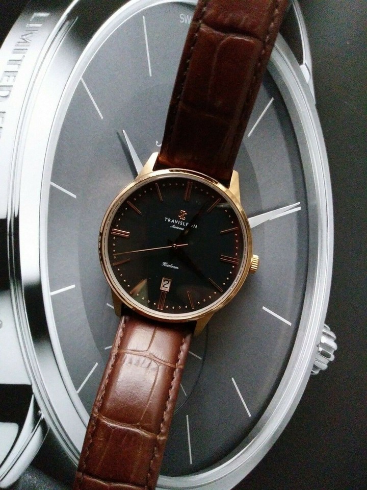 RARE MENS TRAVISLEON HEIRLOOM AUTOMATIC // TL-HE02RG BAUHAUS WRIST WATCH | eBay
