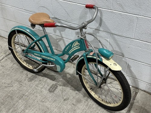 20” Vintage 1954 HUFFY Model 67 Super Deluxe CONVERTIBLE Girls’ Bike ...