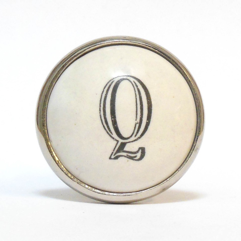 Ceramic Alphabet Letter Number Porcelain cupboard door Knobs | eBay UK