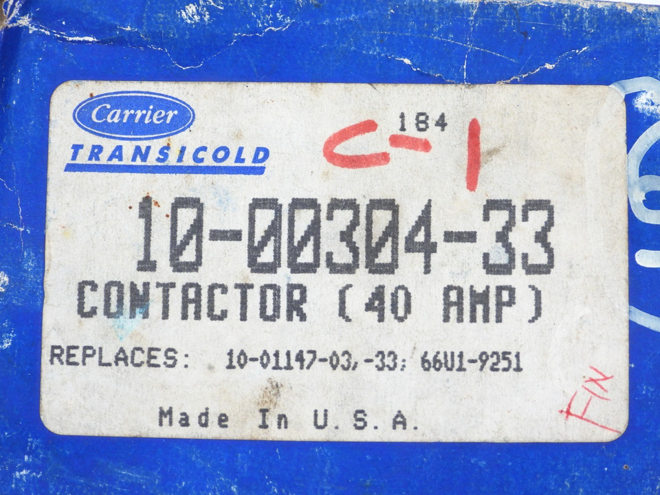 NOS CARRIER 10-00304-33 MARINE INDUSTRIAL 3-POLE MAGNETIC CONTACTOR ...