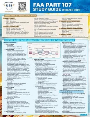 FAA Part 107 Drone Study Guide: A Quickstudy Laminated Reference Guide ...