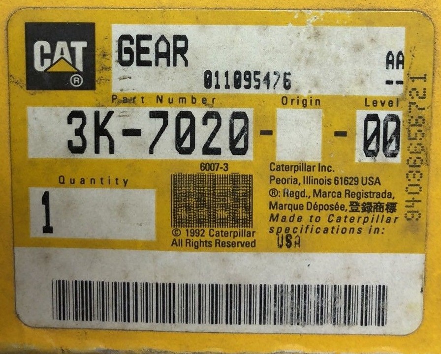Caterpillar (Cat) 3K-7020 or 3K7020 Planetary Gear fits Cat 613B | eBay