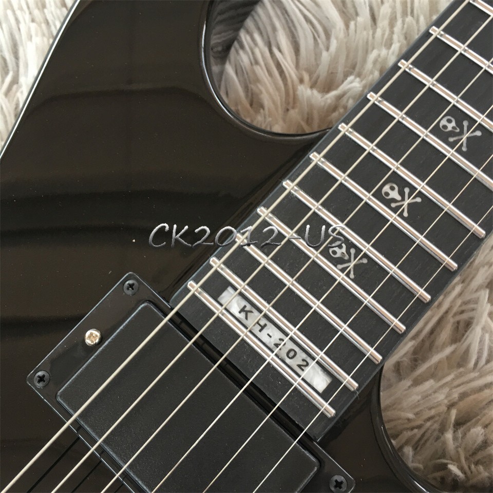 KH-202 LTD Kirk Hammett Electric Guitar Solid Body Black FR Skull-and ...