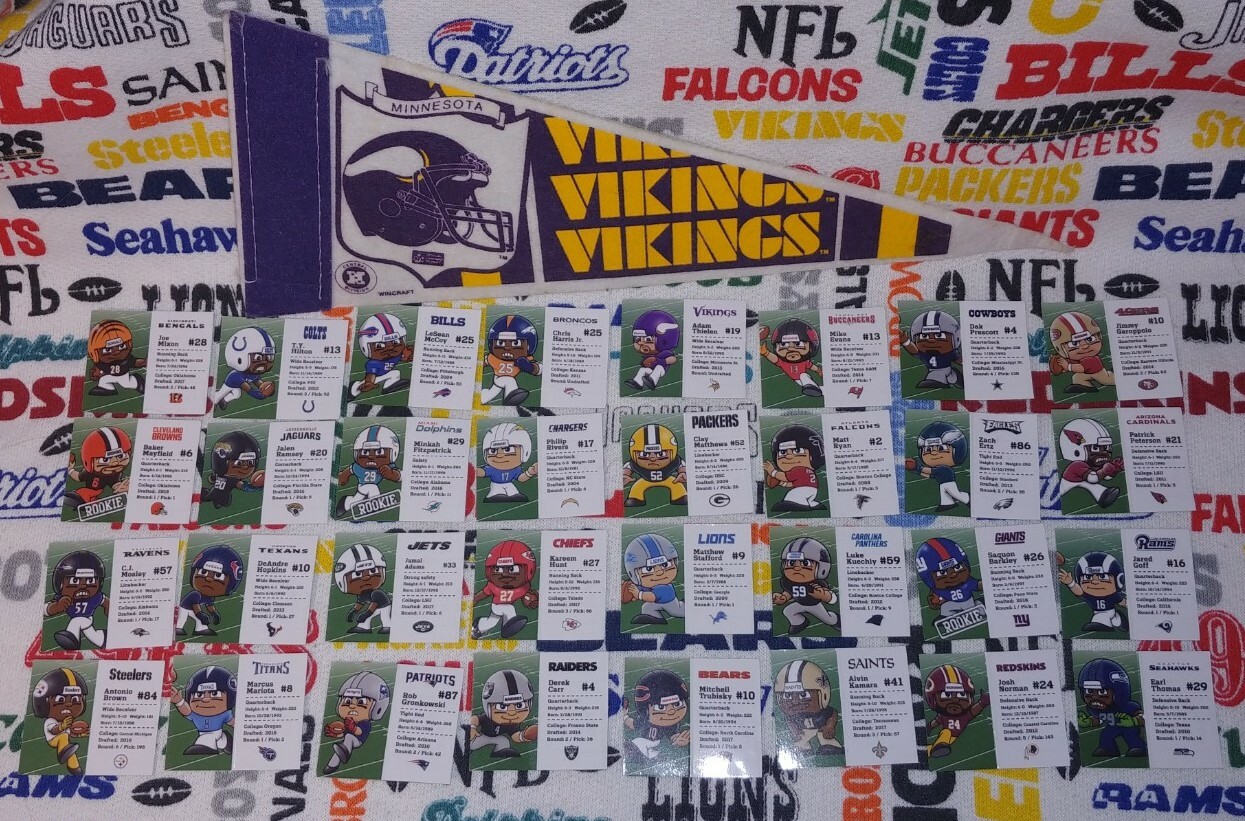 NFL Teenymates 2018 Series 7 Complete Set of player pocket profiles (32 ...