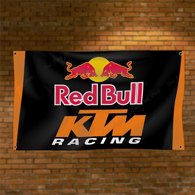 KTM Red Bull Racing 3x5Ft Flag Biker Sport Motocross Banner Man Cave ...