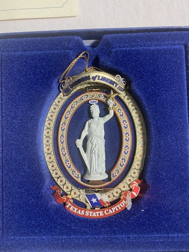 2006 Texas State Capitol Ornament Goddess of Liberty Original Box ...