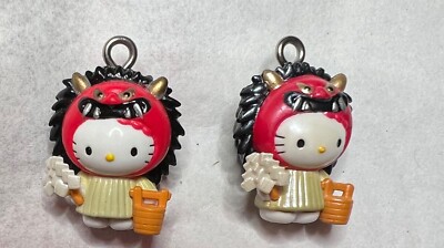 Hello kitty charm red/black dragon lot of 2. 2024 year of the dragon ...