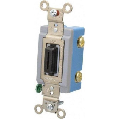 Hubbell Single Pole 20A Locking Toggle Switch 120-277v Black W/ Keys | eBay