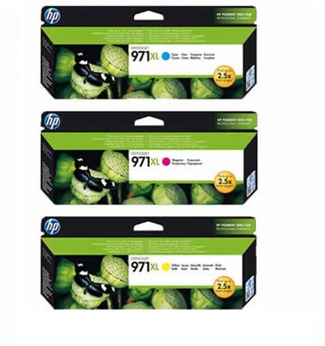 GENUINE Original HP 971XL 3 Colours Value Pack Ink Cartridge Cyan ...