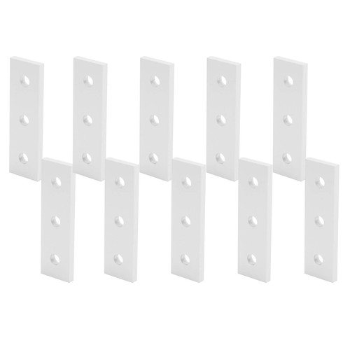 10 Pack Aluminum Flat Connecting Plates 3 Holes Mending Brackets ...