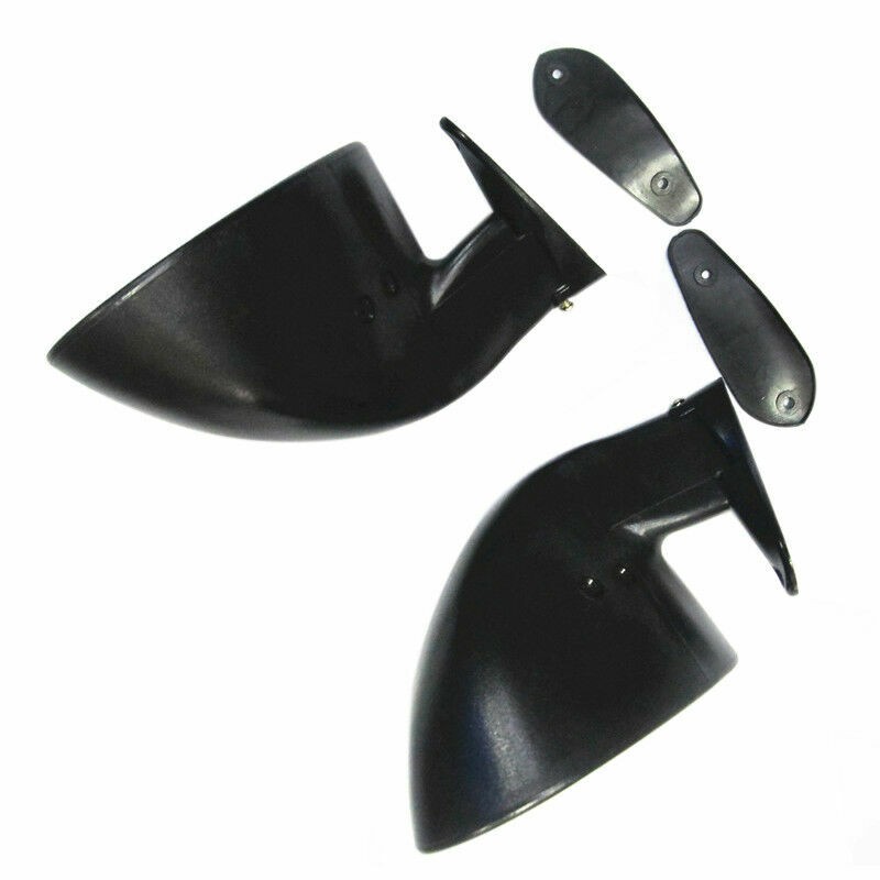PAIR California Classic Universal Black Side Mirrors Hot Rod Rat Rod ...