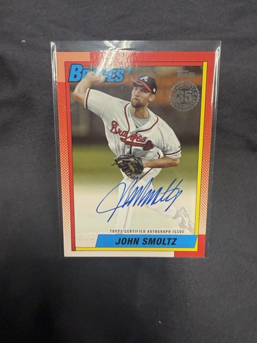 John Smoltz 2025 Topps Series 1 #90A-JSM 1990 Topps Baseball Auto Gold ...