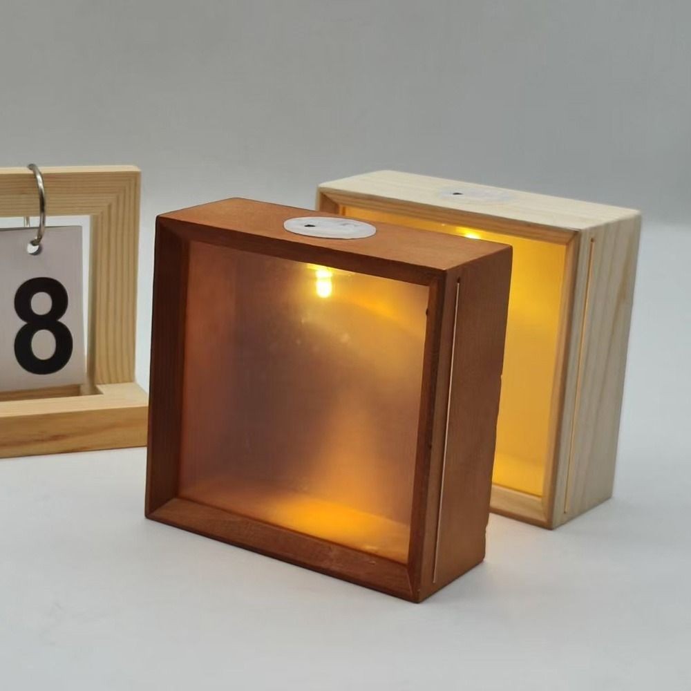 Wood Shadow Box Frame Display Case with Led Light 3D Picture Frame ...