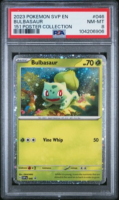 2023 POKEMON SVP EN-SV BLACK STAR PROMO 151 POSTER COLL #046 BULBASAUR ...