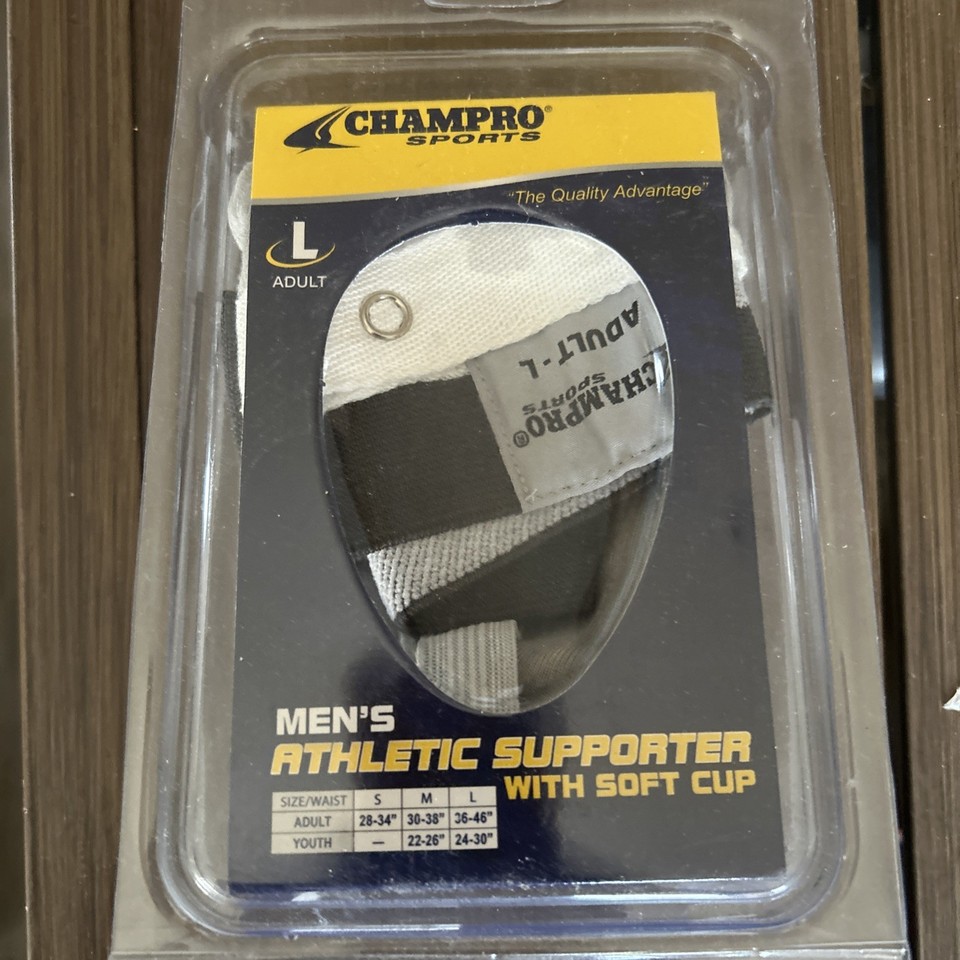 Champro Men’s Athletic Supporter W/ SOFT Cup. Adult Large. Jock Strap ...