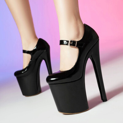 Runway Womens Super High Platform Stiletto Heels Buckle Nightclub ...