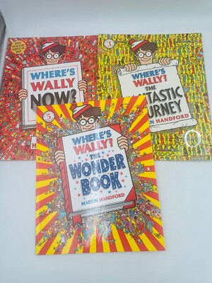 3 x Where's Wally Books by Martin Handford Large Paperback Search ...