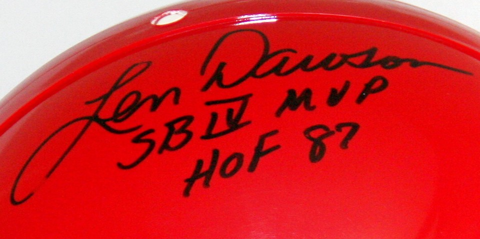 Hank Stram Len Dawson Signed Riddell Full Size Authentic Proline Helmet ...