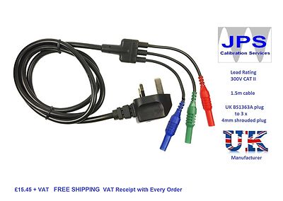 Mains UK Test Lead Multifunction Testers , Megger Fluke Kewtech Robin ...