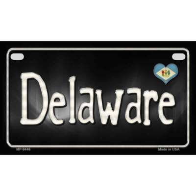 Delaware Flag Script Novelty Metal Motorcycle Plate MP-9446 | eBay