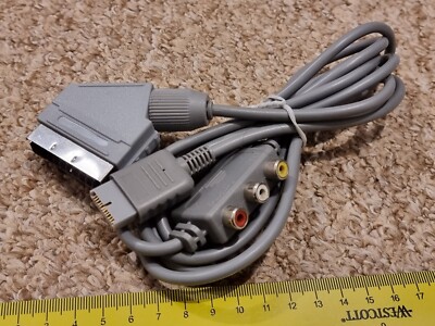SONY PLAYSTATION 1 2 3 PS1 PS2 PS3 SCART TV CABLE LEAD + G-CON AV ...