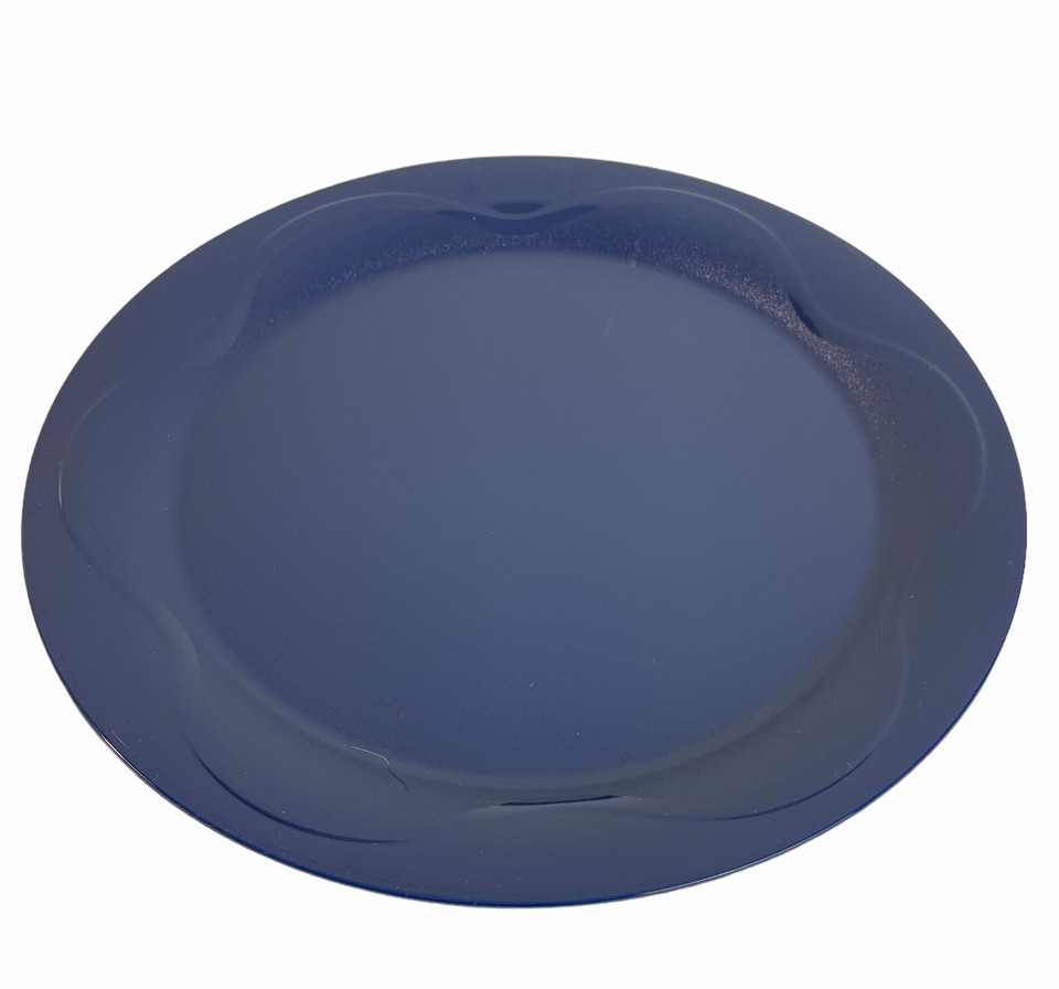 4 Tupperware 11" Dinner Plates Blue Navy 4718A-4 Excellent Condition | eBay