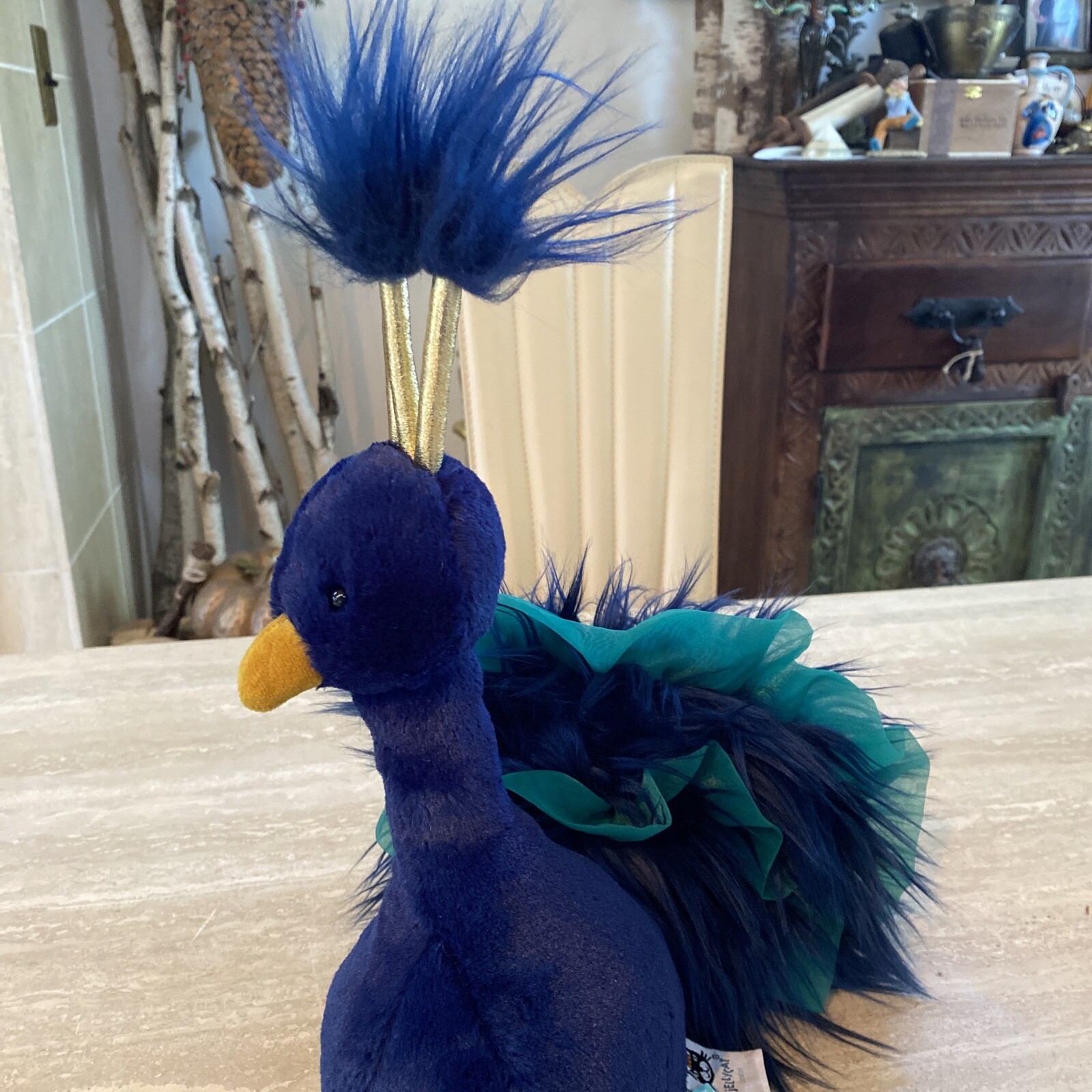 Jellycat+Electra+Plume+Peacock+Stuffed+Animal.+With+Tags. for sale online | eBay
